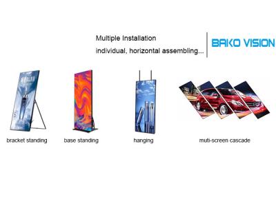 China P2.5 Indoor LED Poster Display 3840Hz Movable Billboard for Retail Market for sale