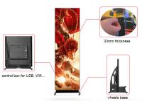 China P2.5 Indoor LED Poster Display 3840Hz Movable Billboard for Retail Market for sale