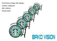 China P4.68mm Round Shape LED LOGO Sign Display 4600Nits Brightness Waterproof for sale