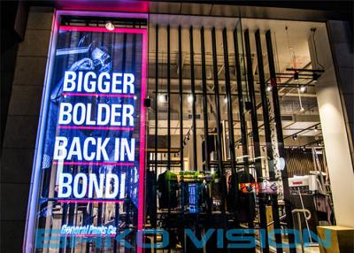China HD Transparent LED Video Wall Full Color 1000x500mm Panel Aluminum WiFi AC220V 50Hz for sale