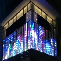 China Outdoor Waterproof Transparent LED Screen 5500 Nits 3.9x7.8mm Pitch for Glass Wall for sale