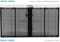 China Outdoor Transparent LED Display P5.2 1000x500mm Cabinet 5500cd/m2 High Brightness Advertising Screen for sale