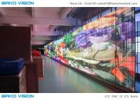 China Outdoor Transparent LED Display P5.2 1000x500mm Cabinet 5500cd/m2 High Brightness Advertising Screen for sale