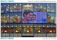 China P10 Outdoor Transparent LED Display 5500cd/m2 IP65 for Glass Billboard for sale