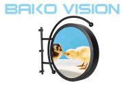China Full Color Outdoor Rental LED Display Round Shape Circle Logo Sign P4.68mm 4500cd for sale