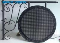 China Remote Control Outdoor Led Display Boards P4.68 Waterproof Round Shape Sign for sale