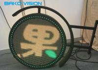 China Remote Control Outdoor Led Display Boards P4.68 Waterproof Round Shape Sign for sale