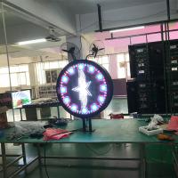 China Steel Outdoor P4.68 LED Circle Display Board Digital Round Logo Sign IP65 for sale