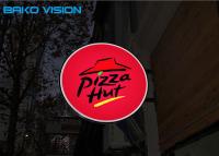China Double Sided Outdoor LED Display Sign 600x600mm Full Color Round Logo Wall Hanging IP65 for sale