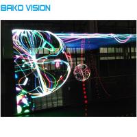 China P10 P16 Glass Outdoor Transparent LED Screen 60-80% Permeability Wide Viewing Angle for sale