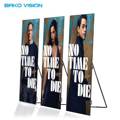 China Advertising Front Service LED Display Ultra Slim Mirror Poster P2.5 Aluminum 32mm for sale