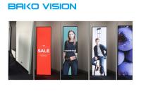 China Indoor Poster LED Display 3G/WiFi/USB Mirror Standing Advertising Screen Digital Front Service for sale