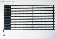 China Outdoor LED Curtain Display Transparent Mesh Screen Glass Window Video Wall 15.6mm 10000nits for sale
