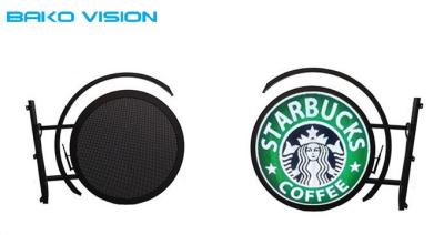 China LOGO Sign Outdoor Round LED Display 4600 Nits Double Sided for sale