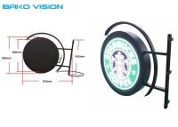 China Outdoor Round LED LOGO Sign P4.68mm Double-Sided Display WiFi USB 4G Control for Store Bar for sale