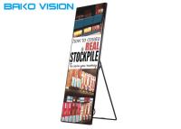 China Indoor Poster LED Screen P2.5 Digital Movable Display Front Service RGB Mirror Panel 33mm for sale