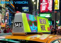 China Movable Aluminum Taxi Roof LED Advertising Screen 5500 Nits 3mm Pitch for sale