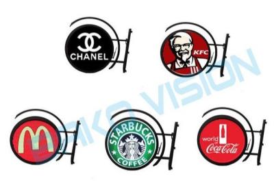 China IP68 Waterproof Round P4.68 Outdoor LED Logo Display Sign 600mm 45,511 Pixels for Brand Promotion for sale