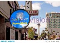 China IP68 Waterproof Round P4.68 Outdoor LED Logo Display Sign 600mm 45,511 Pixels for Brand Promotion for sale