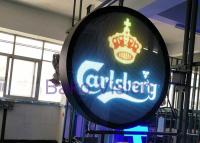 China Outdoor Round Circle Sign LED Display P4.68 IP68 High Brightness 600mm Advertising Screen for sale