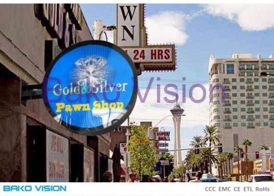 China Outdoor Round LED Sign Display 4.68mm Pitch WiFi USB Control High Brightness IP65 for sale
