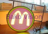China P4.68 Round Outdoor LED Display IP68 Waterproof High Brightness 128x128 Pixels Advertising Sign for sale