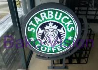 China Round Outdoor Fixed LED Display Sign 4.68mm Pitch 600mm Diameter for Coffee Shop Bar Brand Promotion for sale