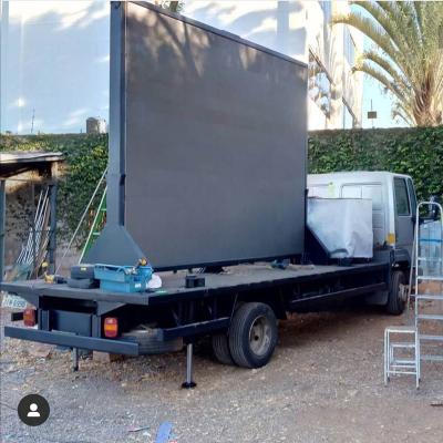 China P6.67 Outdoor Truck LED Display 6000 nits IP65 Front Access Hydraulic Trailer for sale