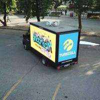 China Double Sides P5 Outdoor LED Truck Display Trailer with Hydraulic Lifting System 6000 Nits for sale
