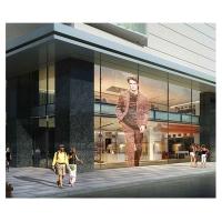 China Ultra Slim Transparent LED Screen 3.9-7.8mm Pitch 75% Transparency for Glass Wall Store Advertising for sale