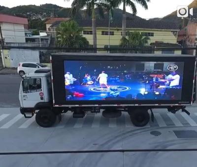 China P6.67 Outdoor Truck LED Display 6500 Nits SMD2727 Hydraulic System Mobile Trailer for sale