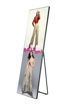 China Indoor LED Poster Floor Standing Display Digital Signage Kiosk 33mm Ultra Thin 28kg for sale