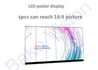 China 2.5mm Pixel Pitch Indoor LED Poster Display Sign 1920x570mm Digital Signage for sale