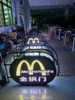 China P4.68 Outdoor Double Sides Round LED Logo Sign 4500nits High Brightness IP65 for sale