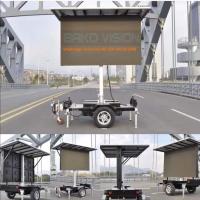 China Double Sides P8 Mobile Led Display Trailer With Hydraulic System for sale