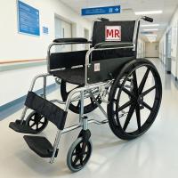 China MR Dedicated Non-Magnetic Wheelchair 24-inch Manual Wheelchair Foldable Design MRI Department CE Certified for sale