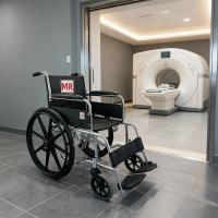 China MR Dedicated Non-Magnetic Wheelchair MRI-Compatible Adjustable Wheelchair with 24 Inch Aluminum Alloy Large Wheels CE Certified for sale