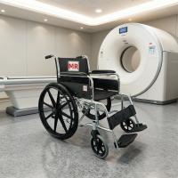 China MR Dedicated Non-magnetic Wheelchair Manual Wheelchair Lightweight Folding Medical Wheelchair Suitable for MRI Department for sale