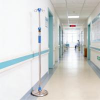China MR Dedicated Non- Magnetic MRI Room-Specific Medical IV Stand Height-Adjustable with Non-n-Slip Base Quadruple Hook IV Stand for sale