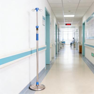 China MR Dedicated Non- Magnetic MRI Room-Specific Medical IV Stand Height-Adjustable with Non-n-Slip Base Quadruple Hook IV Stand for sale