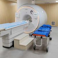China MR Dedicated Non- Magnetic Transfer Bed Medical Rescue Trolley with Adjustable Backrest for MRI Department for sale