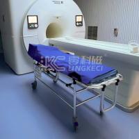 China MR Dedicated Non- Magnetic Transfer Bed Portable Emergency Stretcher Bed with Brakes for MRI Department for sale