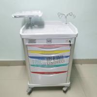 China MR Dedicated Non-magnetic ABS Material Multi-Tier Storage Rack Medical Emergency Cart with Support Frame Exclusively for MRI Department for sale