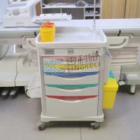 China MR Dedicated Non-magnetic ABS Material Multi-Tier Storage Rack Medical Emergency Cart with Support Frame Exclusively for MRI Department for sale