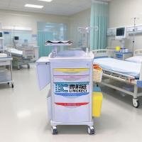 China MR Dedicated Non Magnetic ABS Medical Emergency Trolley with Defibrillator Platform for MRI Department for sale