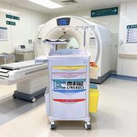 China MR Dedicated Non Magnetic Medical Emergency Cart with Defibrillator Board and Hidden Oxygen Bracket for sale
