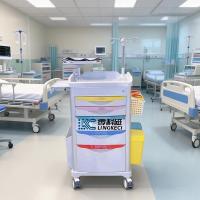 China MR Dedicated Non-magnetic ABS Medical Emergency Trolley with Silent Casters for MRI Department for sale