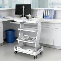 China MR Dedicated Non-magnetic Four Layer Mobile Coil Storage Cart for MRI Department with Hooks and Wheels for sale