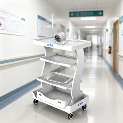 China MR Dedicated Non-magnetic Anti Magnetic Interference MRI Department Coil Cart Four Layer Hospital Trolley for sale
