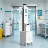 China MR Dedicated Non- Magnetic Timed Foldable 300W High Intensity Medical UV Disinfection Trolley for MRI Operating Theatres with Screen for sale